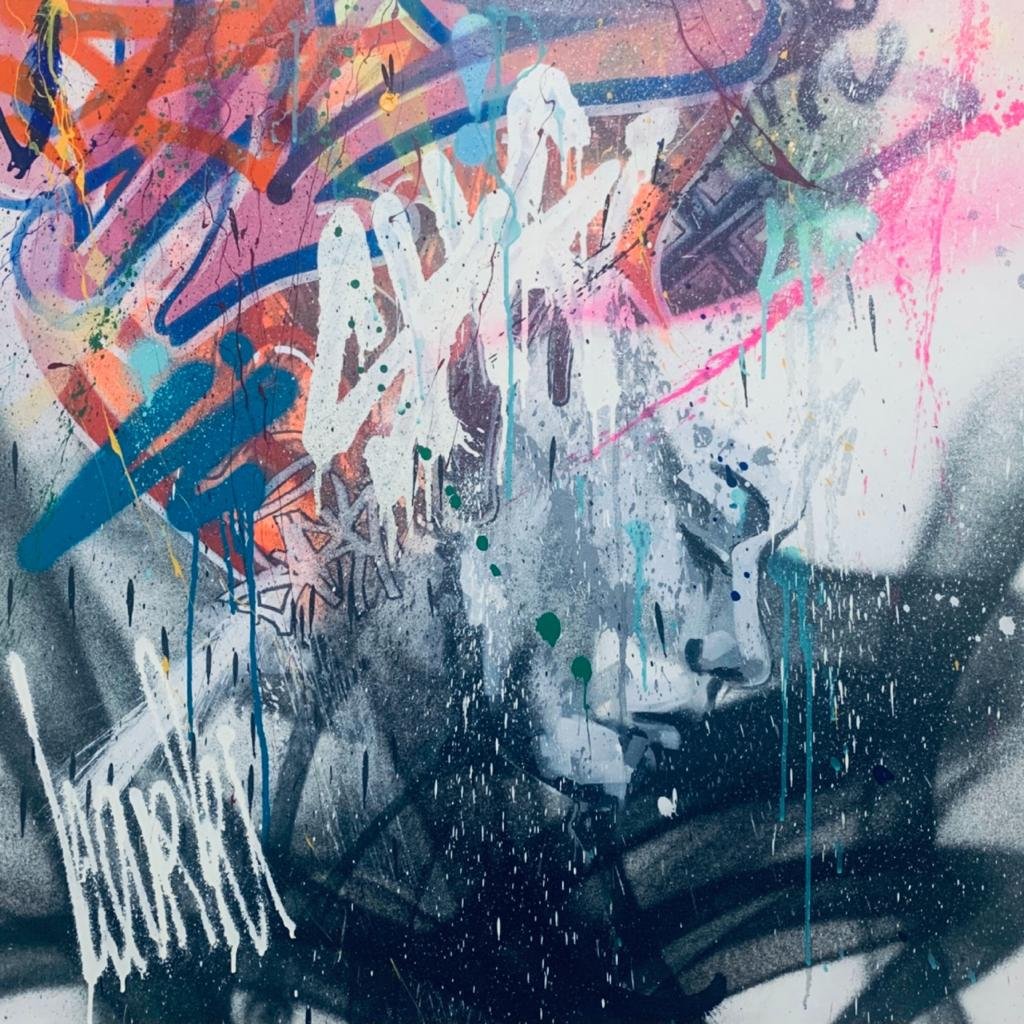 Graffiti portrait N02 Dimensions 83X83cm BARKI Cheaib - Bloc 9 Art
