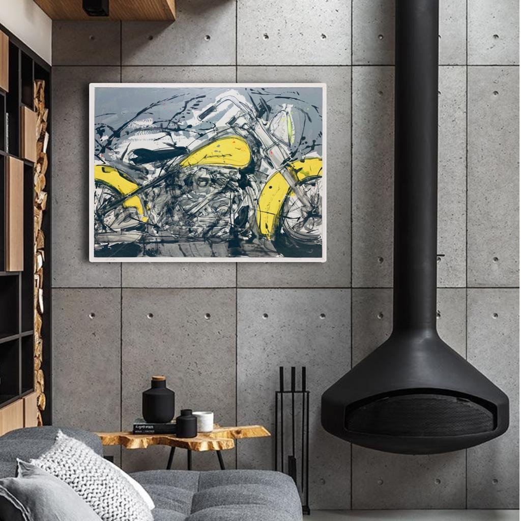 Motards Dimensions 85X105cm BARKI Cheaib - Bloc 9 Art