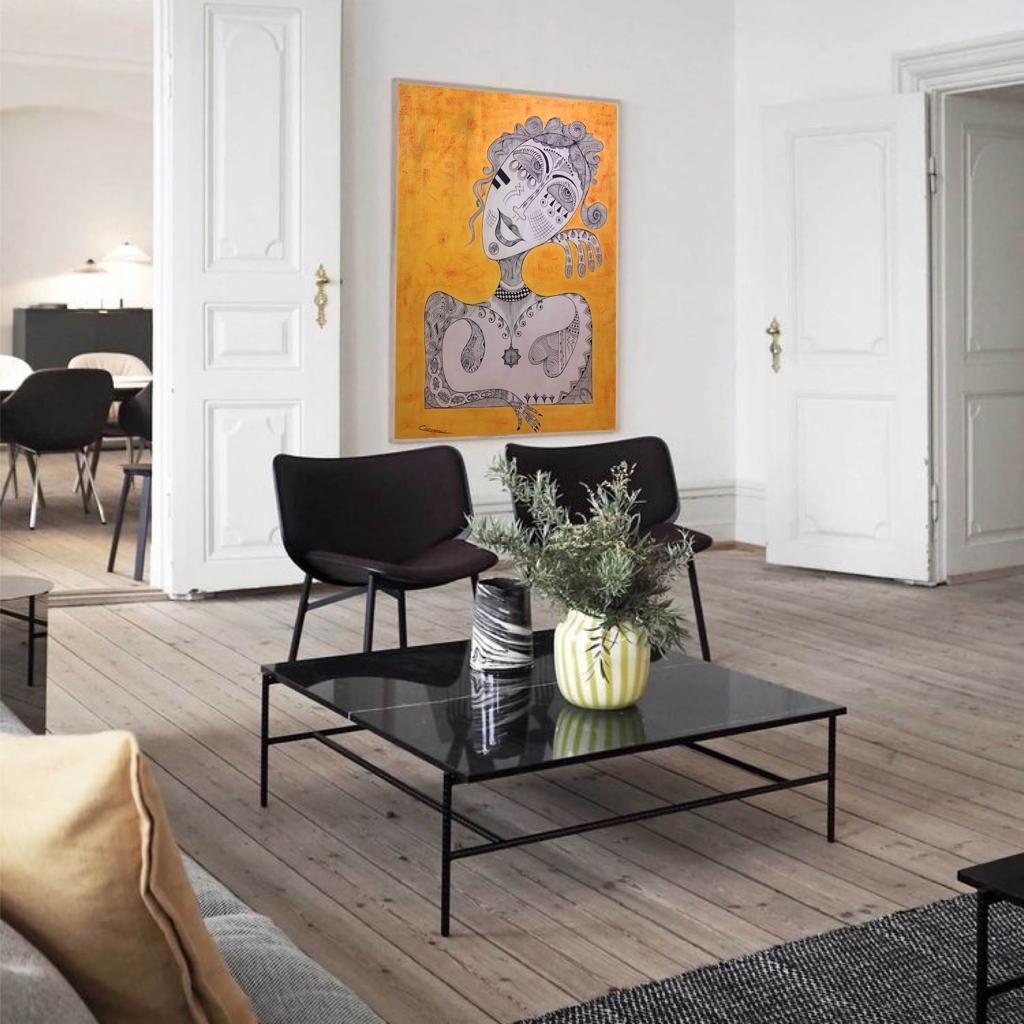 La dame Dimensions 184 X 134 cm LAMIMA Youssef - Bloc 9 Art